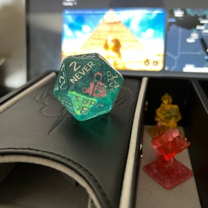 Rick Rolled 34mm D20 Original Designed Custom DND DICE Never Gonna Give ...