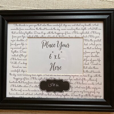 First Dance Lyrics Frame Mother Son Dance Lyric Picture Frame Mothers ...