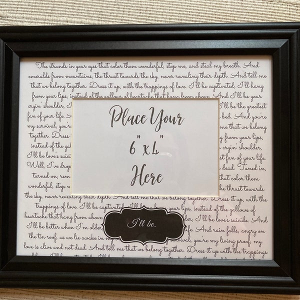 First Dance Lyrics Frame Mother Son Dance Lyric Picture Frame Mothers ...