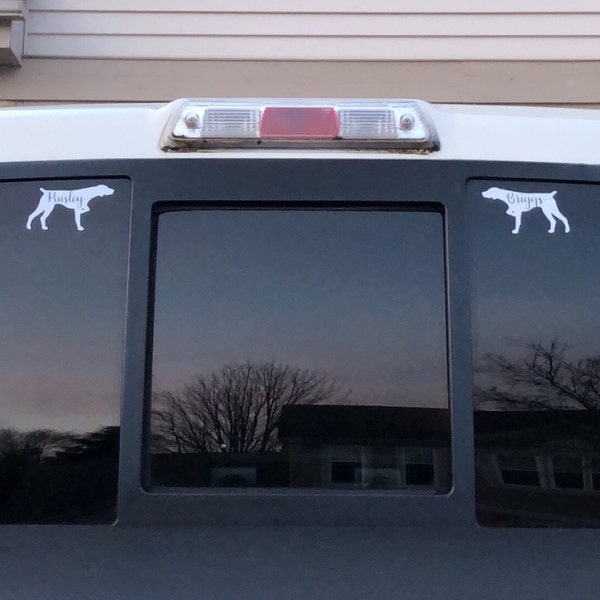 German Shorthaired Pointer Vinyl Decal With Custom Name - GSP Decal ...
