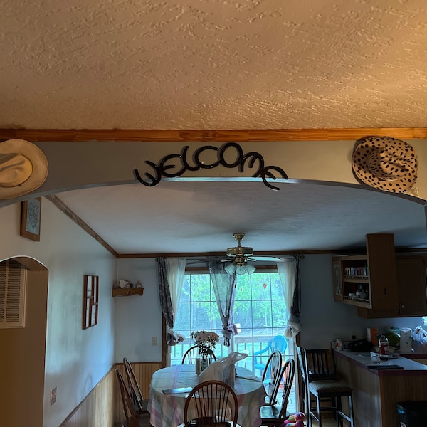 Horseshoe Welcome Sign Made From Genuine Horseshoes - Etsy