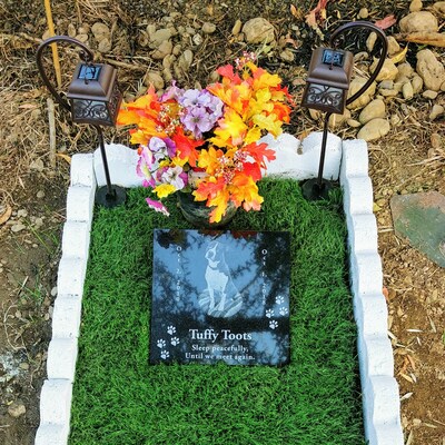 12x12 Personalized Pet Headstone, Bunny Rabbit Tombstone Laser Engraved ...