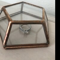 Pyramid Jewelry Box, Geometric Glass Box, Handmede Terrarium, Accessory ...