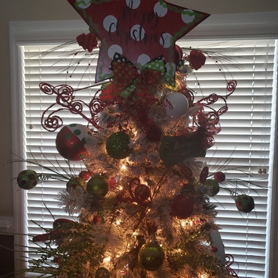 Christmas Tree Topper, Holiday Tree Topper, Personalized Tree Topper - Etsy