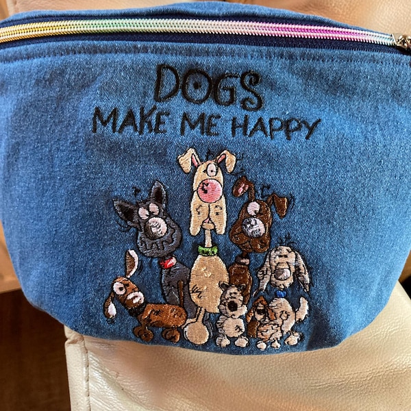 Dogs Make Me Happy Embroidery Design Dog Lover Pattern Digital Dog File ...