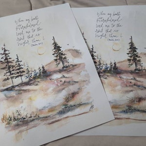 Pack of 6 Watercolour Scripture Cards, Bible Verse Handlettering Cards ...