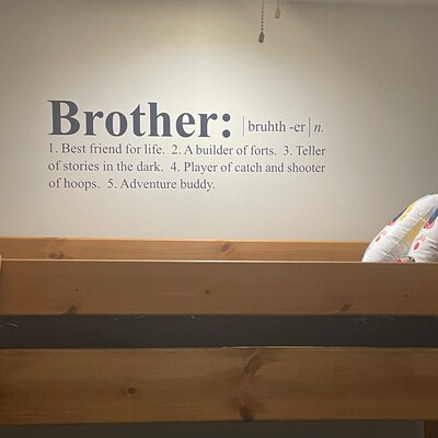 Brother Definition Decal Shared Boy Bedroom Decor Dictionary Definition ...