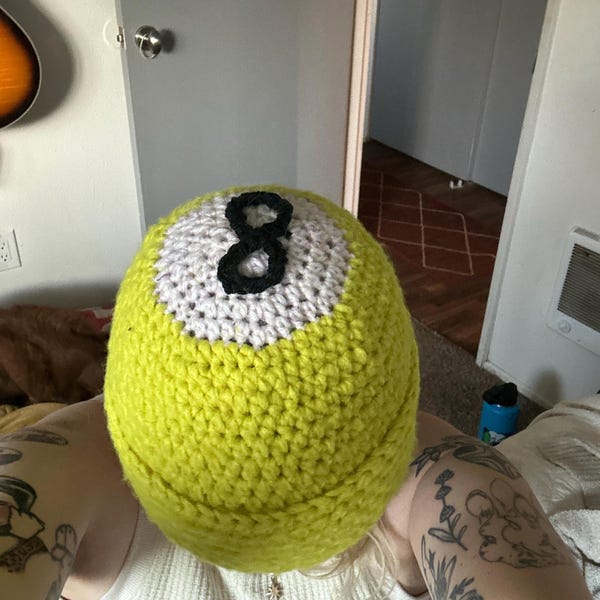 8-ball Hat Crochet Pattern PDF, Crochet Hat Pattern, Hat Pattern ...