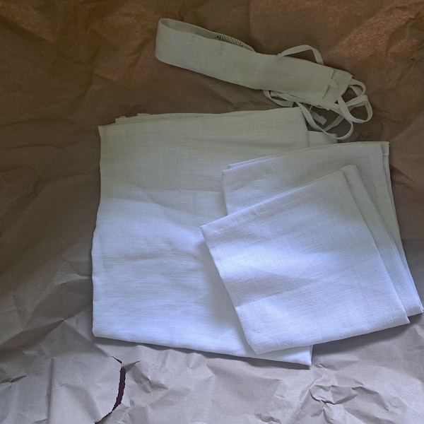 Women's Medieval Linen Wimple Headdress Veil Covering for Re-enactment ...