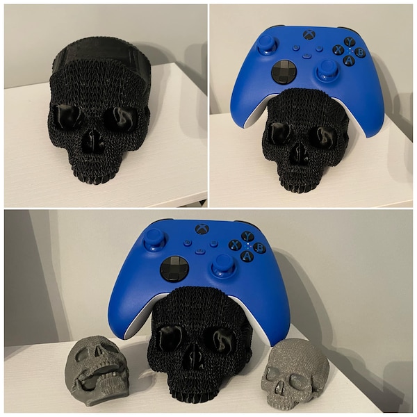 3D Printed Skull Controller Stand: Spooky Gaming Decor - Etsy