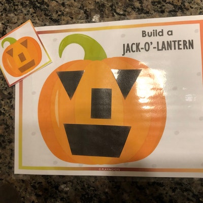Jack O Lantern Printable, Build Jack O Lantern, Shapes Activities, Fall ...