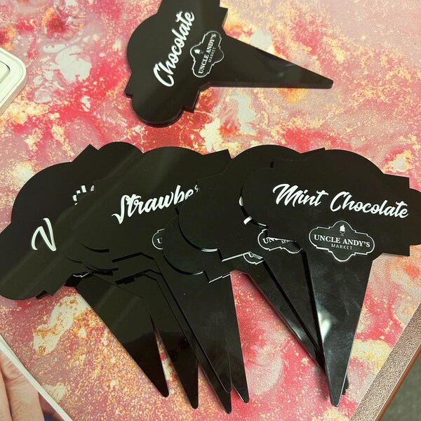 12 Pcs Gelato Flavor Markers, Ice Cream Labels, Flavor Tags, Gelato ...