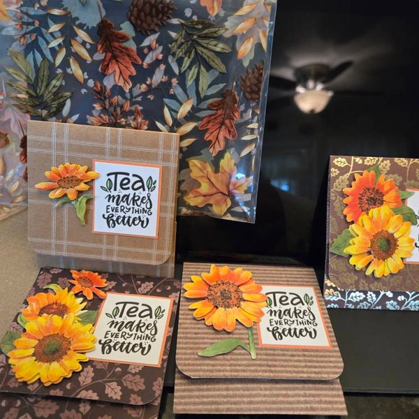 Tea Sampler Gift - Where There's Tea There's Hope/tea Favor/accordion ...