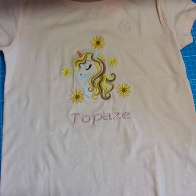 Unicorn Embroidery Designs, Cute Unicorn With Rainbow Digital ...