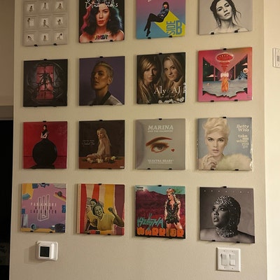 Multi-pack Minimalist Vinyl Wall Mounts Damage-free Album Holders, Wall ...