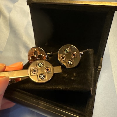 NES Controller Cufflinks, Nintendo Tie Clip, SNES Men's Jewelry, Tie ...