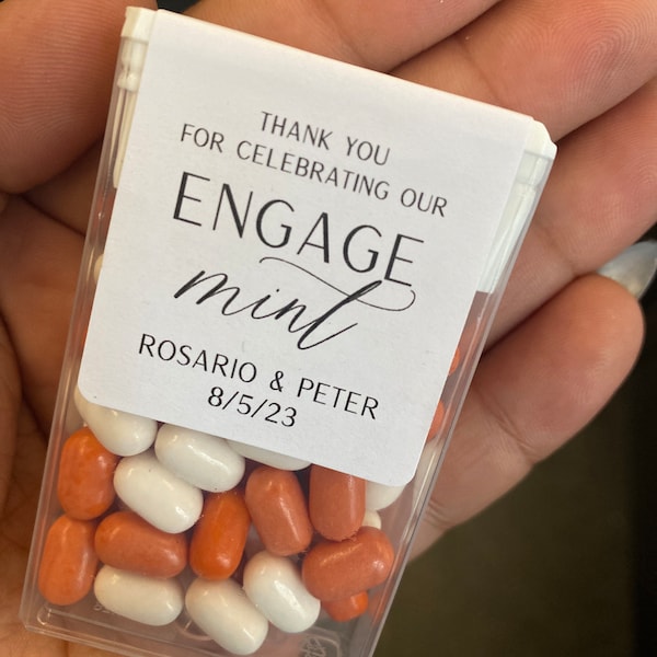 Engagement Stickers - Engagemint Stickers, Engagement Party Favors ...