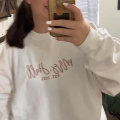 Custom Mrs Sweatshirt, Embroidered Future Mrs Name Crewneck Bride to Be ...