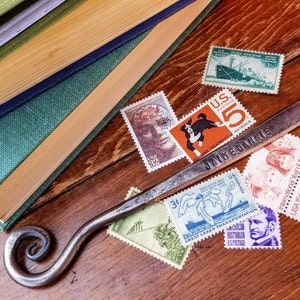 Personalized Spiral Scroll Letter Opener Hand Forged Blacksmith - Etsy