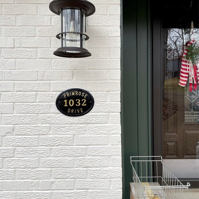 Colonial Style House Sign Personalized House Numbers Address - Etsy UK