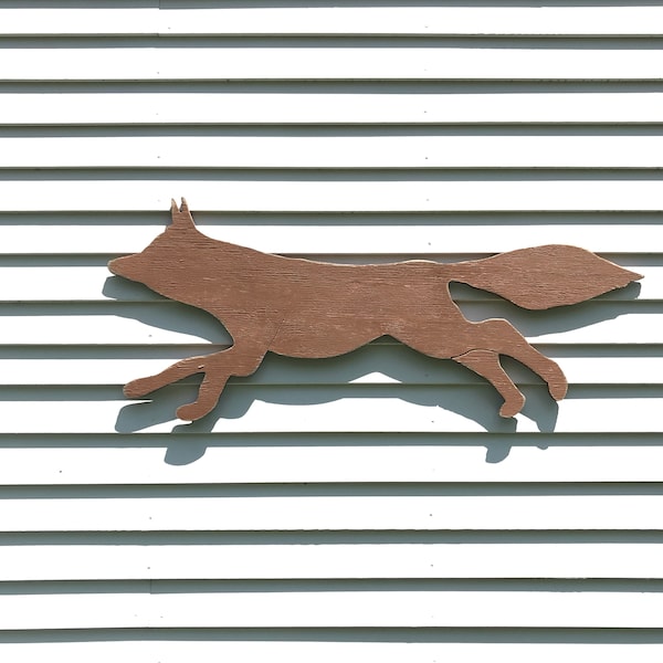 Fox Wooden Sign Red Fox Running Large Scale Fox Decor Outdoor Decor ...