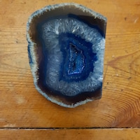 Blue Agate Geode, Brazilian Agate Geode, Geode, Crystal, Blue, Natural ...