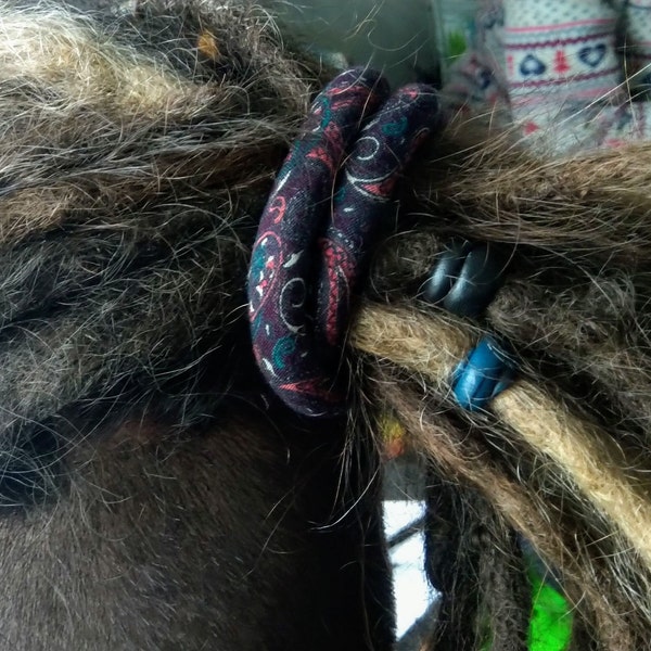 Plum Burgundy Paisley Bendable Dread Tie Spiral Dreads Hair Wrap ...