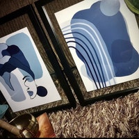 Abstract Black Art Music Print, Black Woman Singing, African American ...