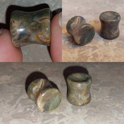 PAIR of Unique Organic Ebony Wood Spiral Tapers/plugs Gauges 4g 5mm Thru 0000 12mm Available - Etsy