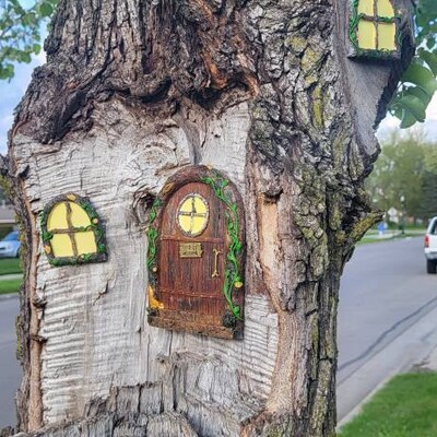 Fairy Door and Windows for Trees Glow in the Dark Fairy Tree Door Fairy ...