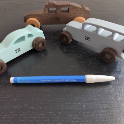 Set of Toy Racing Cars, Birthday Boy Gift Personalized, Wooden Sensory ...