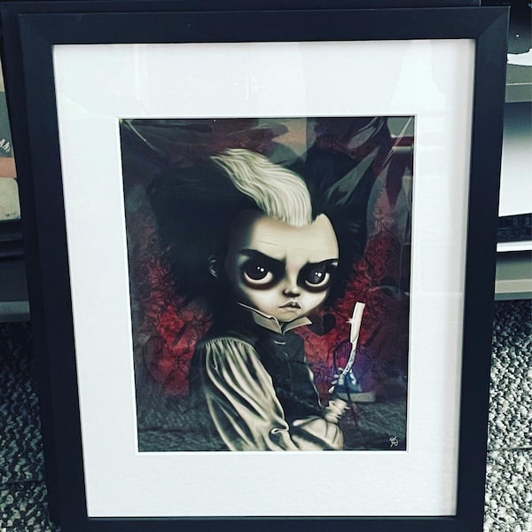 Tim Burton Fan Art One Big Dark Room Big Eyes Lydia Deetz Inspired ...