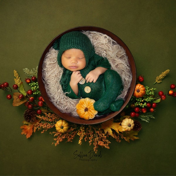 FALL NEWBORN Digital Backdrop, Newborn Composite, Newborn Photography ...