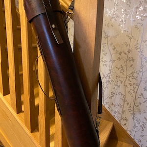 Leather Blueprint Tube PDF Pattern, Leather Map Case for Documents and ...