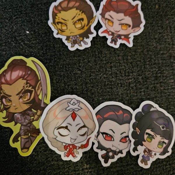 Bg3 Mini Vinyl Stickers | Astarion, Raphael, Gortash, Kar'niss, Owlbear ...