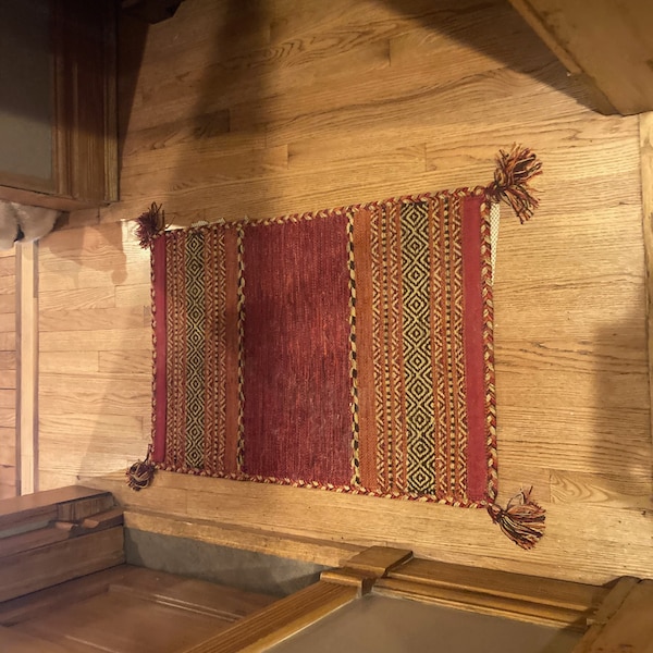 Red Kilim Rug - Indian Artistic Handmade Moroccan Inspired Ethnic ...