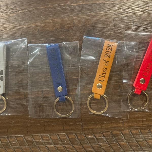 Personalized Leather University Logo Keychain: Alumni Gift - Etsy