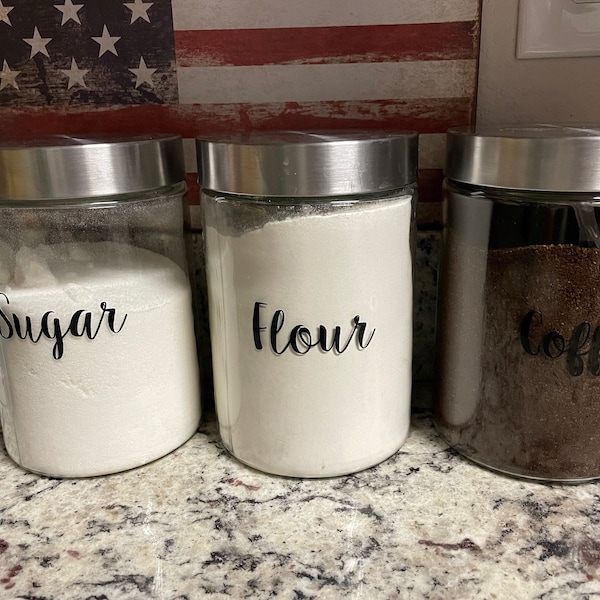 Pantry Labels/kitchen Canister Decal Pantry Labels/pantry Organization ...