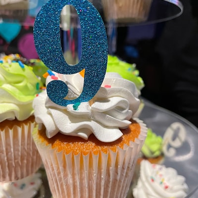 ANY NUMBER 5th Birthday Cupcake Toppers Number 5 Cupcake Toppers ...