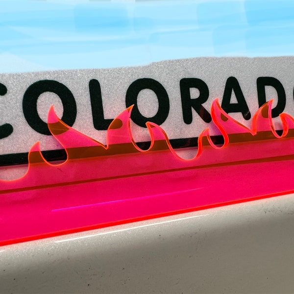 Flame License Plate Frame - Etsy