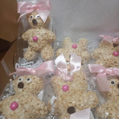 Teddy Bear Rice Crispie Treats 12 - Etsy