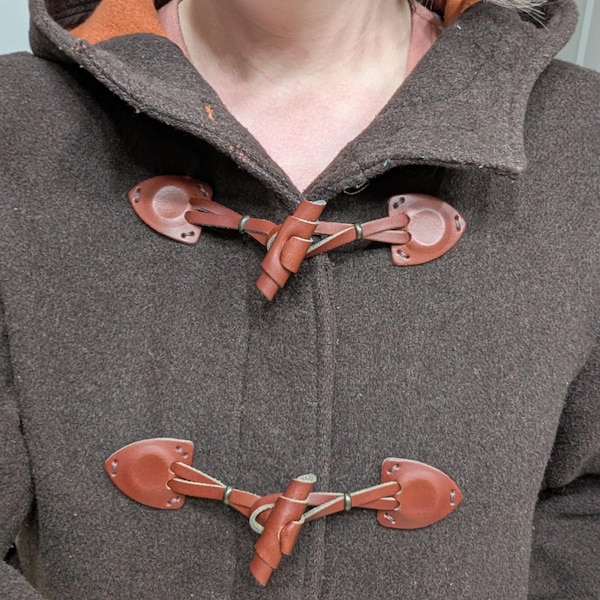 7" Genuine Leather Toggle Closures, Made in Italy - Etsy