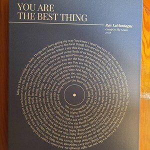 Record Lyrics Personalized Song Print Favorite Song Digital | Etsy