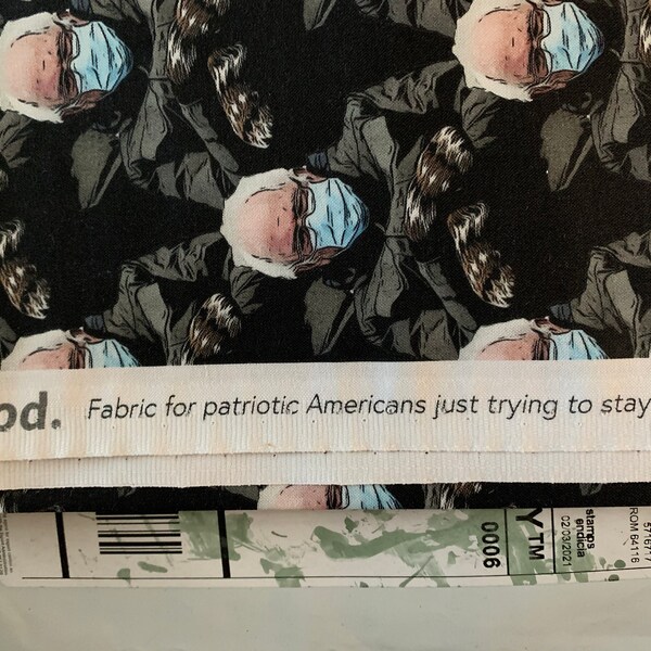 Bernie Sanders, Mood Fabric - Etsy