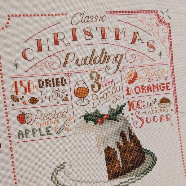 Christmas Pudding - Cross Stitch Pattern (digital Format - PDF) - Etsy UK