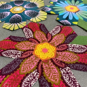 Geranium English Paper Piecing Pattern Flower EPP PDF - Etsy