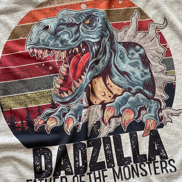 Dadzilla Father of Monsters - Fathers Day - Sublimation, Clipart ...