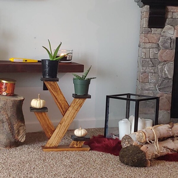 Rustic Plant Stand - Etsy