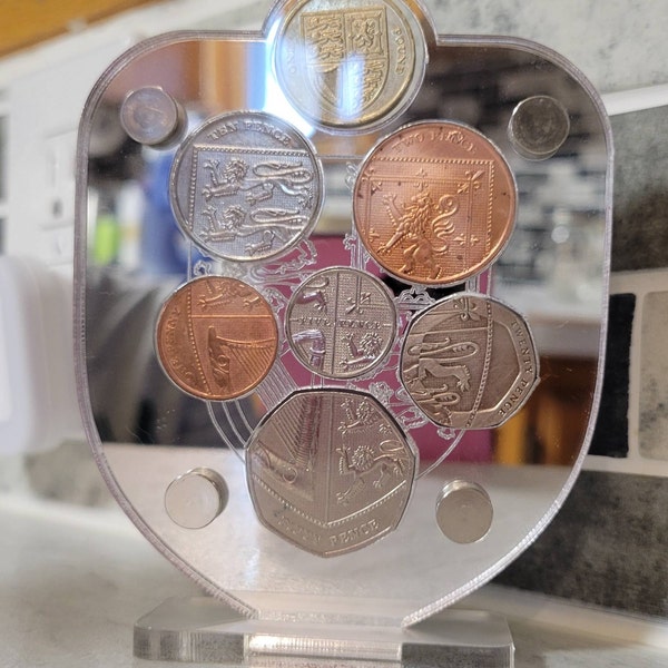 Royal Shield Coin Display Stand Multiple Colours Available - Etsy