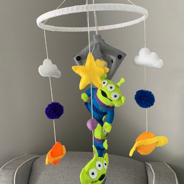 Toy Story Baby Mobile, Disney Pixar Aliens Mobile, Nursery Toy Story ...
